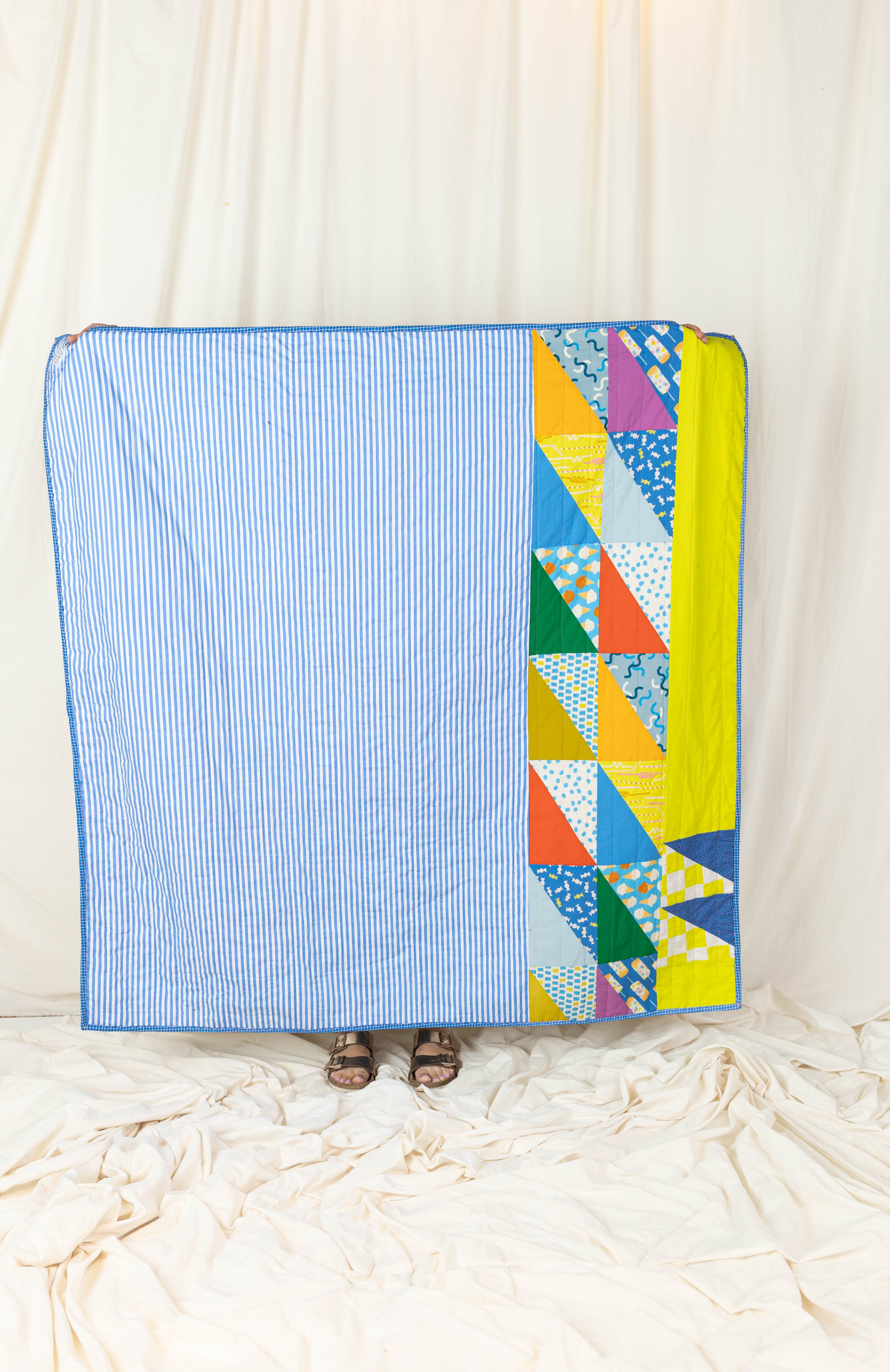 Use extra HRTs for a scrappy quilt back! – GETZ MADE